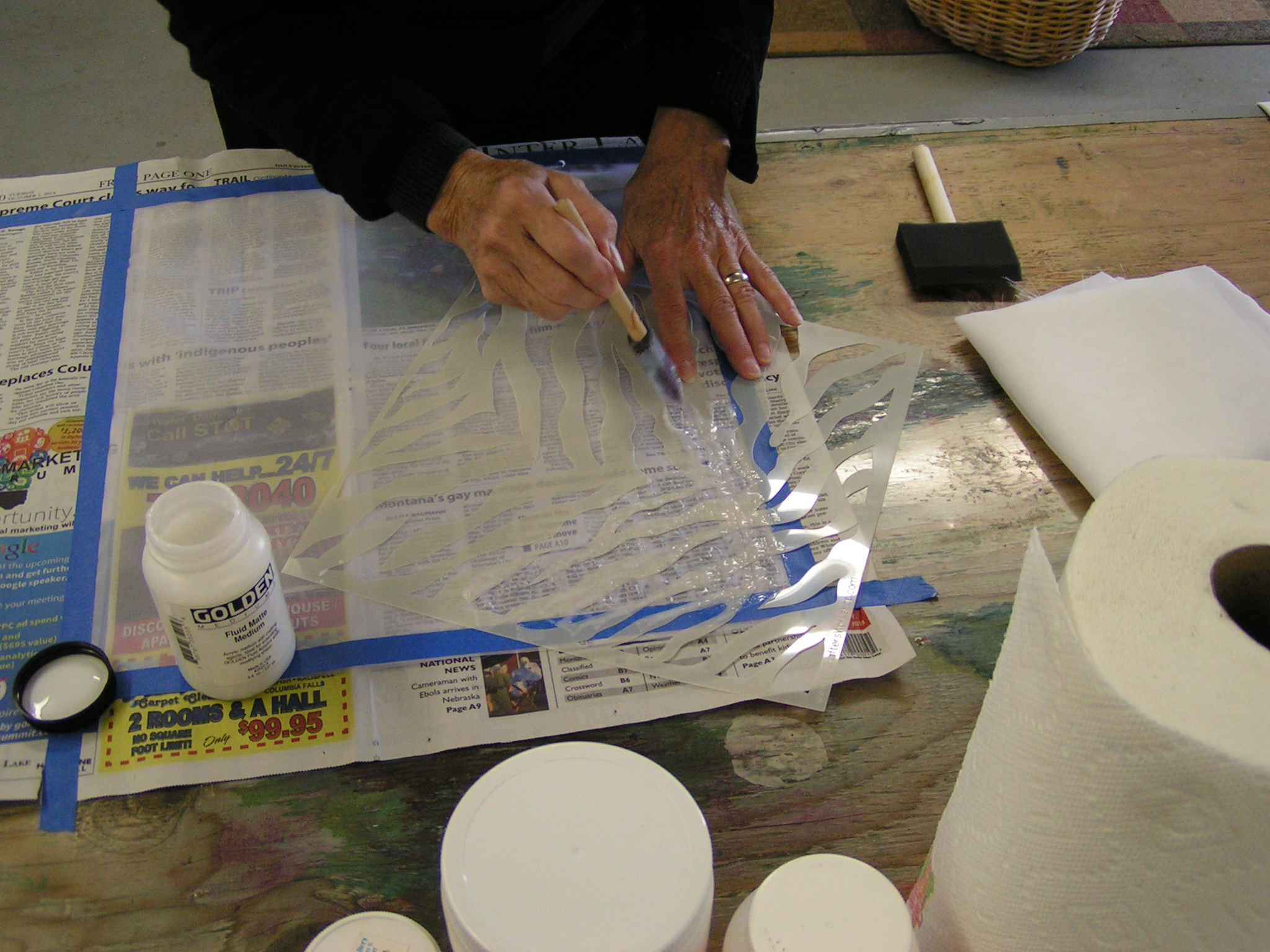 Making Silk Screens with Paper Fabric Lamination | Ruth Lane Art